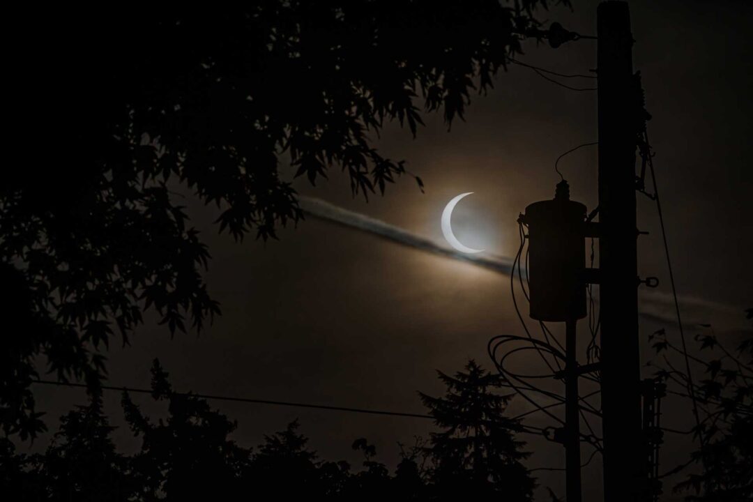 PHOTO: Saturday morning's partial eclipse as seen from Des Moines - The ...