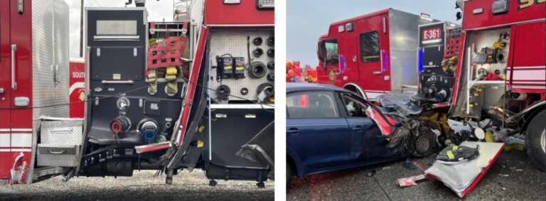 South King Fire engine struck on I-5 while responding to rollover crash ...